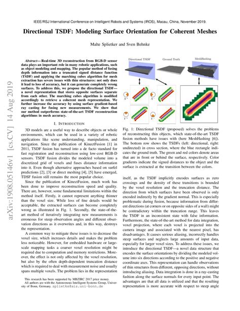 Directional Tsdf Modeling Surface Orientation For Coherent Meshes Deepai