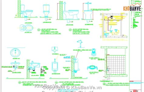File thiết kế bản vẽ chi tiết lắp đặt ống thiết bị vệ sinh CAD