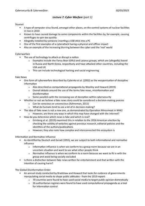 Cyber Warfare Part 1 2002 As The Weaponisation Of Deceptive