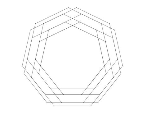 Heptagon Art Line Tracing And Drawing