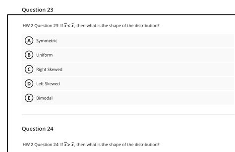 Solved Question 23hw 2 ﻿question 23 If X‾tildexx‾ ﻿then