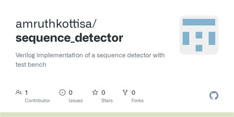 Github Amruthkottisasequencedetector Verilog Implementation Of A