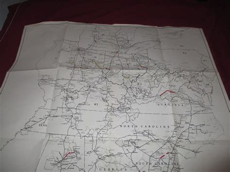 1989 Csx Railroad System Diagram Map Approx 33 X 44 4073 4546765903