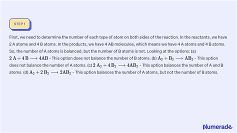 Solved The Molecular Level Diagram Shows The Reactants Before The Reaction And The Products