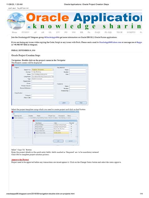Oracle Applications Oracle Project Creation Steps Pdf Default