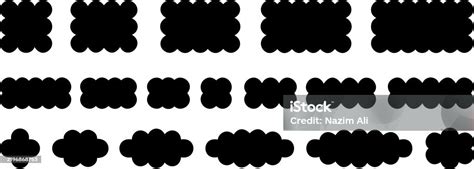 가리비 가장자리 세트 둥근 사각형 모양 채우기 아이콘 부채꼴 모양의 가장자리가 있는 직사각형 실루엣 기호입니다 간단한 라벨 및 스티커 형태 투명한 배경에 꽃 실루엣 레이스