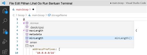 Mulai Cepat Membuat File Bicep Dengan Visual Studio Code Azure Resource Manager Microsoft Learn