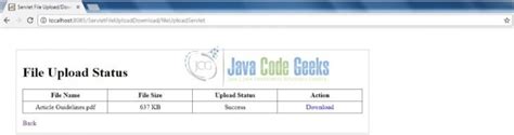 Java Servlet File Download And File Upload Example Java Code Geeks