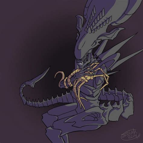 Xenomorph Queen And Her Spawn By Illenora On Deviantart