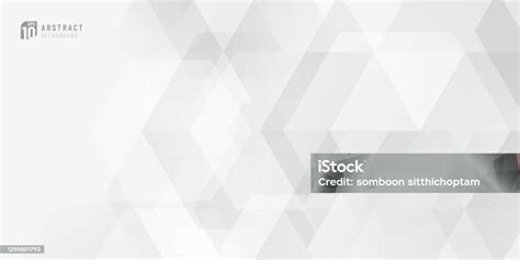 추상흰색과 회색 기하학적 육각형이 겹치는 배경입니다 현대 실버 기술 기업 배너 웹 디자인 벡터 일러스트레이션 배경 주제에 대한