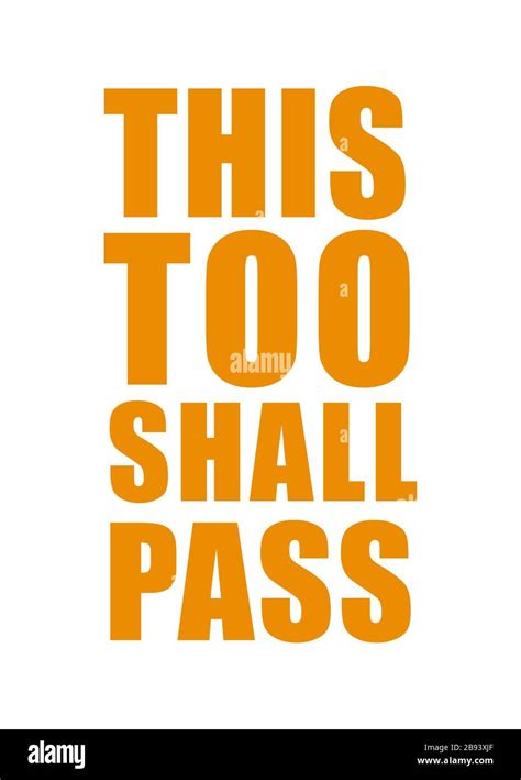 This Too Shall Pass Hope Concept Typographic Design Background Stock