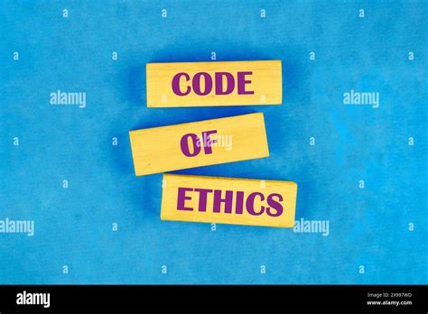 Business And Code Of Ethics Concept Copy Space Symbol Concept Words Code Of Ethics On Blocks