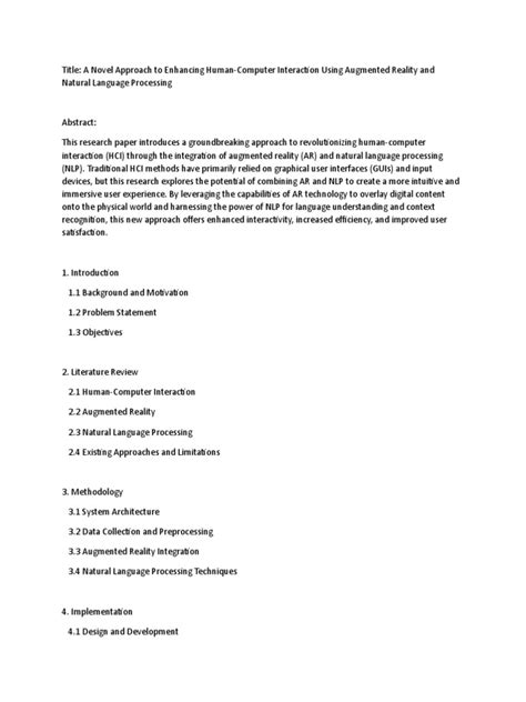 A Novel Approach To Enhancing Human Computer Interaction Using Augmented Reality And Natural