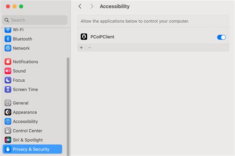 Enabling Accessibility Pcoip Software Client 2403 For Macos Administrators Guide