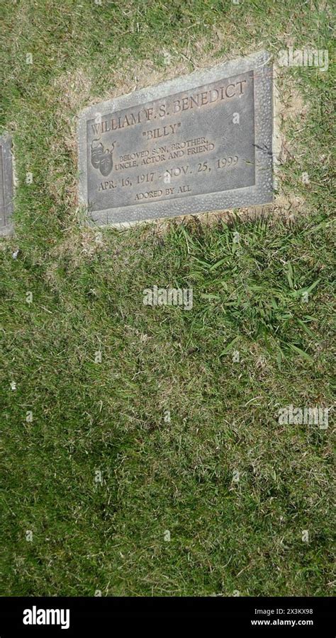 Glendale California Usa 26th April 2024 Actor Billy Benedict Grave In