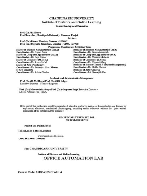 Office Automation Lab Pdf Software Computing