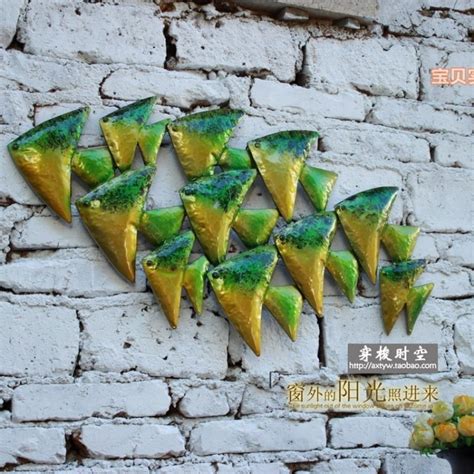 创意酒吧装饰品墙饰欧式咖啡馆挂饰地中海客厅铁艺壁饰壁挂鱼挂件 Miccharles