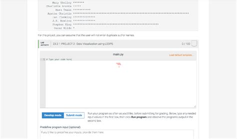 Solved 23 2 PROJECT 2 Data Visualization Using LOOPS Hors Chegg Com