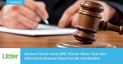 Second Circuit Holds Epa “factor Other Than Sex” Affirmative Defense Need Not Be Job Related