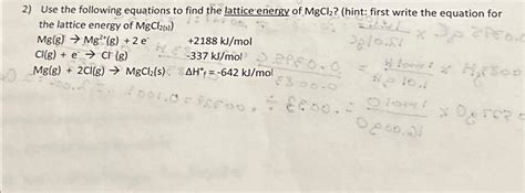 Solved Use The Following Equations To Find The Lattice Chegg Com