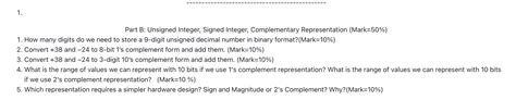 solved part b unsigned integer signed integer