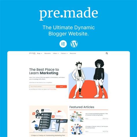 responsive blog website template wordpress and elementor pro template