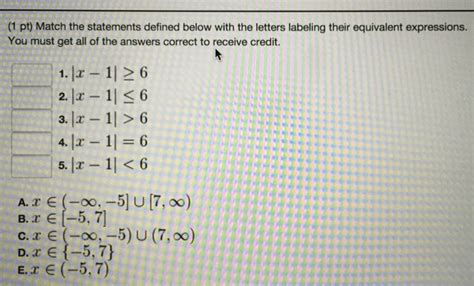 solved match the statements defined below with the letters