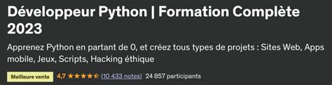 Les 3 Meilleures Formations Python En 2024