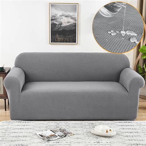 거실용 방수 소파 커버 솔리드 격자 무늬 시트 커버 탄성 팔걸이 소파 커버 1 2 34 좌석 Aliexpress