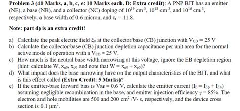 Solved Problem Marks A B C E Marks Each D Chegg Com