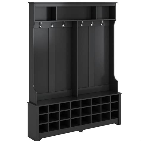 4 Pair Hall Tree Shoe Storage Bench Entryway Coat And Shoe Storage Foter
