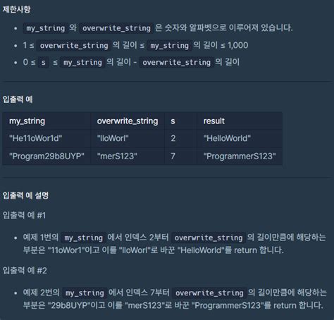 Algorithm 프로그래머스 문자열 겹쳐쓰기 Kotlin