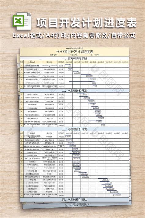 项目开发计划进度表【excel模板下载】 包图网