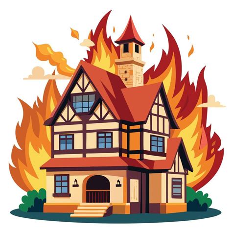 Burning House Cartoon