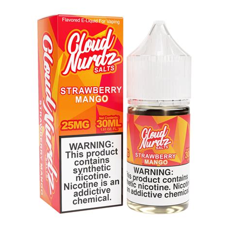 Strawberry Mango Cloud Nurdz Salts 30ml Giant Vapes Nicotine Salt