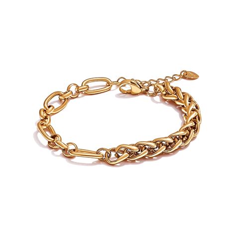 Ceres Paris 18k Gold Plated Stainless Steel Bracelet For Women Trendy