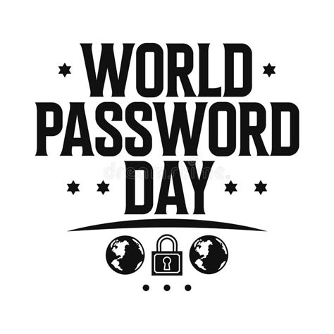 World Password Day Cybersecurity Awareness Graphic Stock Illustration