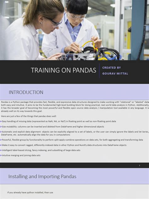 Training On Pandas Pdf
