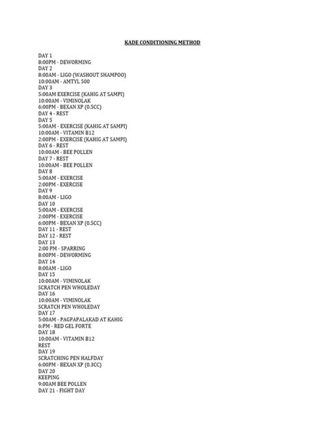 Conditioning Method Pdf