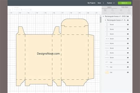Rectangular Box Template Svg Cut File By Thelovebyrds Thehungryjpeg