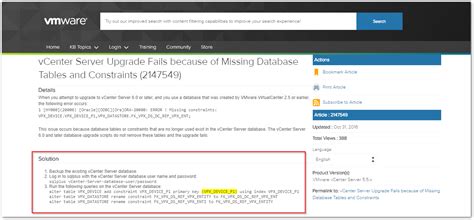 Vcenter 60 Upgrade Error Source Vcenter Server Schema Validation Found An Issue Techcrumble