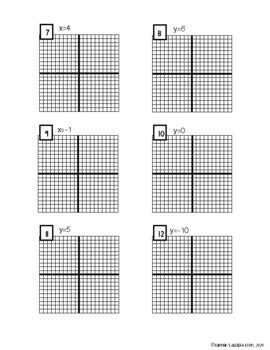 Graph Horizontal Vertical Lines Worksheet By Damman S Algebra And More