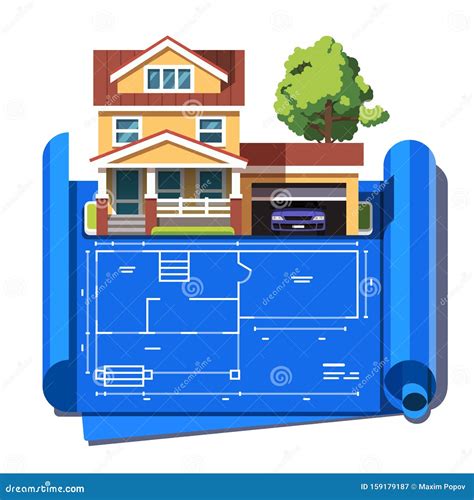 Architect Floor Plan Blueprint Of Classical Architecture Style Mansion