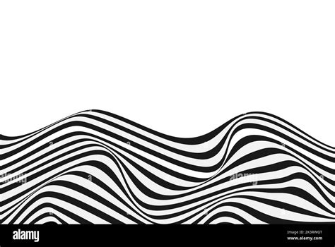 Optical Illusion Abstract Background Wave Design Black And White Stock Vector Image And Art Alamy