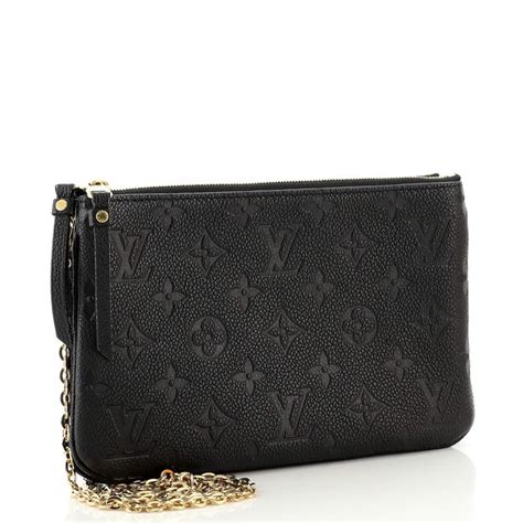Louis Vuitton Double Zip Pochette Monogram Empreinte Leather At 1stdibs