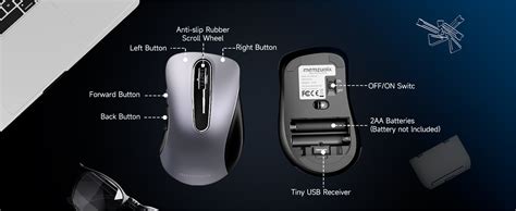 Memzuoix 24g Wireless Mouse 1400 Dpi Mobile Optical