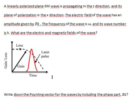Solved A Linearly Polarized Plane Em Wave Is Propagating In