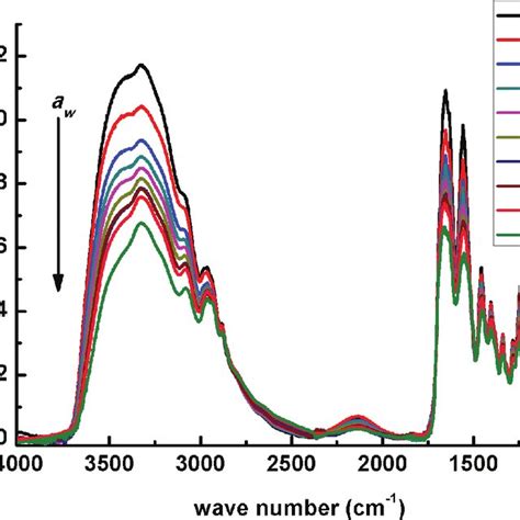 Gaussian Deconvolution Of Ftir Spectrum Of Collagen A W 0 38 In The Download Scientific