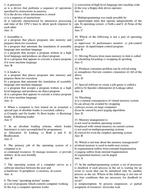 Computer Objectives Questions And Answers Pdf Computer Program