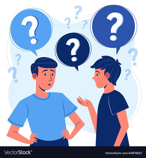 Organic Flat People Asking Questions Royalty Free Vector